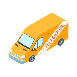 Pest control service with van vehicle Royalty Free Vector
