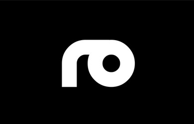 Ro r o alphabet letter combination digit white Vector Image