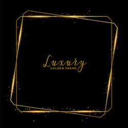 Shiny golden frame with glows Royalty Free Vector Image