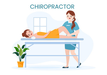 Chiropractor flat cartoon hand drawn templates Vector Image
