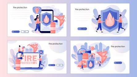 Fire protection concept prevention Royalty Free Vector Image