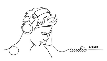 Asmr banner autonomous sensory meridian response Vector Image