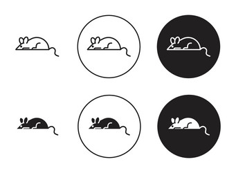 Mouse animal icon set cute rodent mice symbol Vector Image