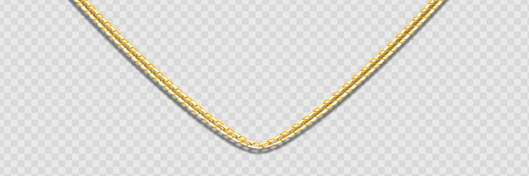 Set of realistic golden chains Royalty Free Vector Image