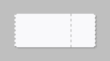 Blank ticket mockup white tickets with barcodes Vector Image