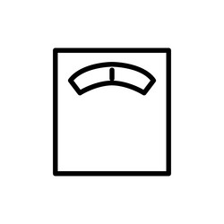 Weight scale body line icon logo image Royalty Free Vector