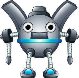 Red robot cartoon Royalty Free Vector Image - VectorStock