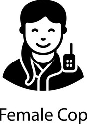 Female cop Royalty Free Vector Image - VectorStock