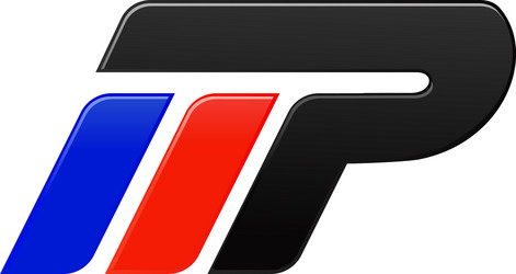 Letter mr racing logo design template Royalty Free Vector