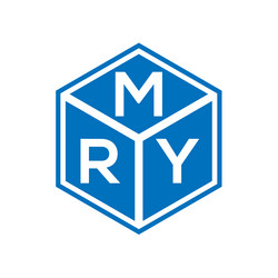 Mry letter logo design on black background Vector Image
