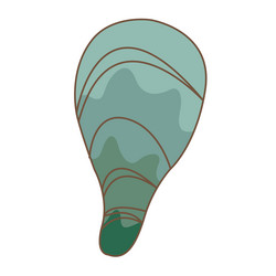 Seashell sign for decoration on Royalty Free Vector Image