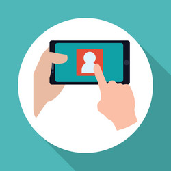 Smartphone design app icon white background Vector Image