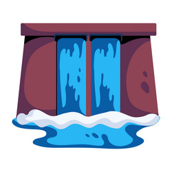 Water dam Royalty Free Vector Image - VectorStock