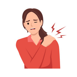 Woman with Neck and Shoulder Pain Royalty Free Vector Image