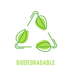Biodegradable recyclable icons organic bio Vector Image