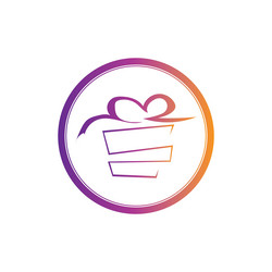 Gift logo symbol desain template Royalty Free Vector Image