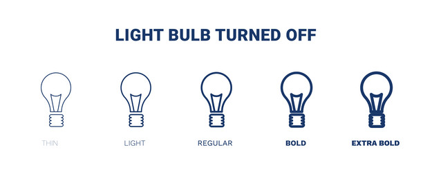 Light bulb turned off icon outline and filled Vector Image