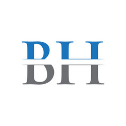Initial bh letter logo with creative modern Vector Image