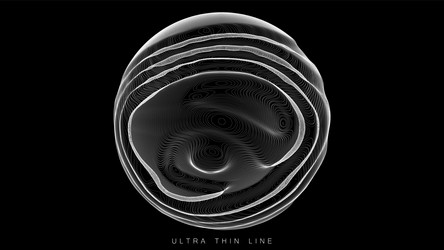 Ultra thin line fluid geometry dynamic Royalty Free Vector