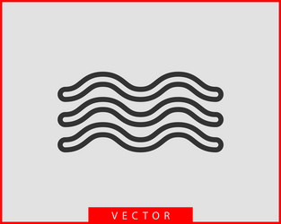 Waves design water wave icon wavy lines isolated Vector Image