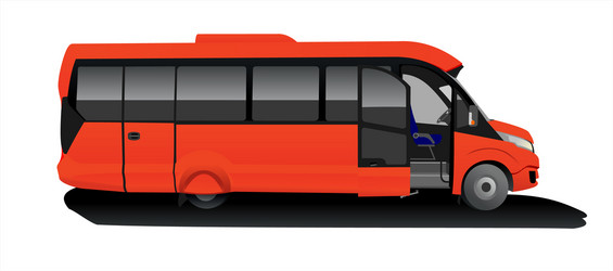 Outline bus with an open door side view tourist Vector Image