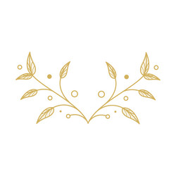 Wedding flower frame element design Royalty Free Vector