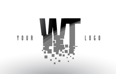 Wt w t letter modern logo design with yellow Vector Image