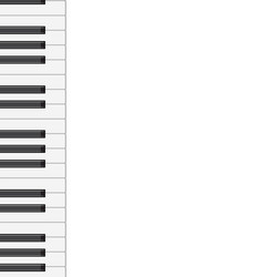 Piano keyboard outline for music keys Royalty Free Vector