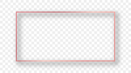 Rose gold glowing rounded rectangular frame Vector Image