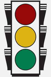 Cartoon red traffic light Royalty Free Vector Image