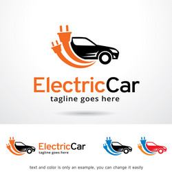 Set electric car logo designs concept Royalty Free Vector