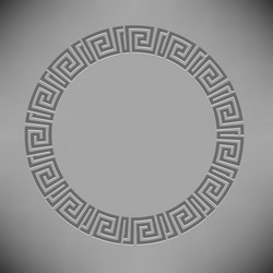 Greek ornamental circle frame Royalty Free Vector Image