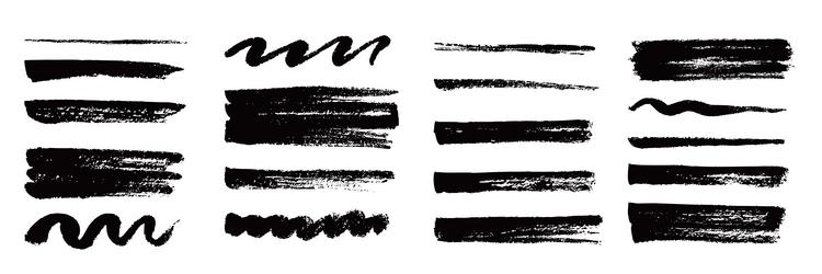 Marker brush texture stroke paint underline Vector Image