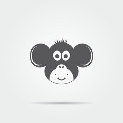 Grey Monkey Vector Images (over 350)
