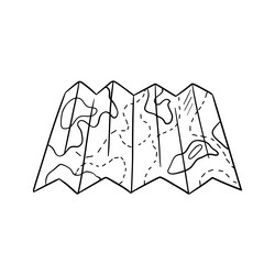 Hand drawn maps doodle sketch Royalty Free Vector Image