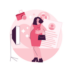 Plus size models abstract concept Royalty Free Vector Image