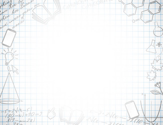 School frame with education items Royalty Free Vector Image