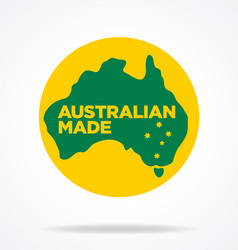 Australian made in australia logo Royalty Free Vector Image