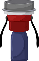 Fire heater gas cartoon Royalty Free Vector Image