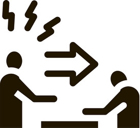 Reprimand man icon outline Royalty Free Vector Image