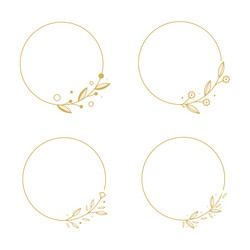 Wedding flower frame element design Royalty Free Vector