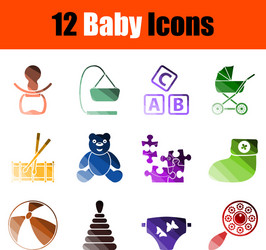 Baby cloth icons set Royalty Free Vector Image