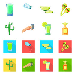 Design of cafe and latin logo set Royalty Free Vector Image