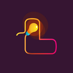Glowing L Letter Neon Vector Images (over 230)