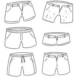 Knee length shorts Royalty Free Vector Image - VectorStock