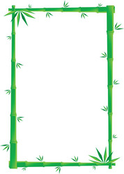 Bamboo frame with blank paper Royalty Free Vector Image