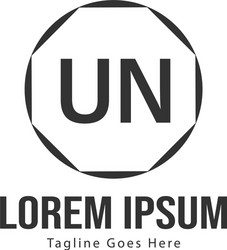 Un letter logo design creative modern letters Vector Image