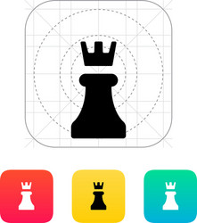 Abstract chess rook silhouette Royalty Free Vector Image