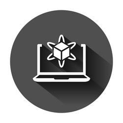 Computer simulation icon in flat style vr device Vector Image