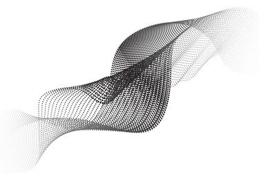 Wavy dot line pattern Royalty Free Vector Image